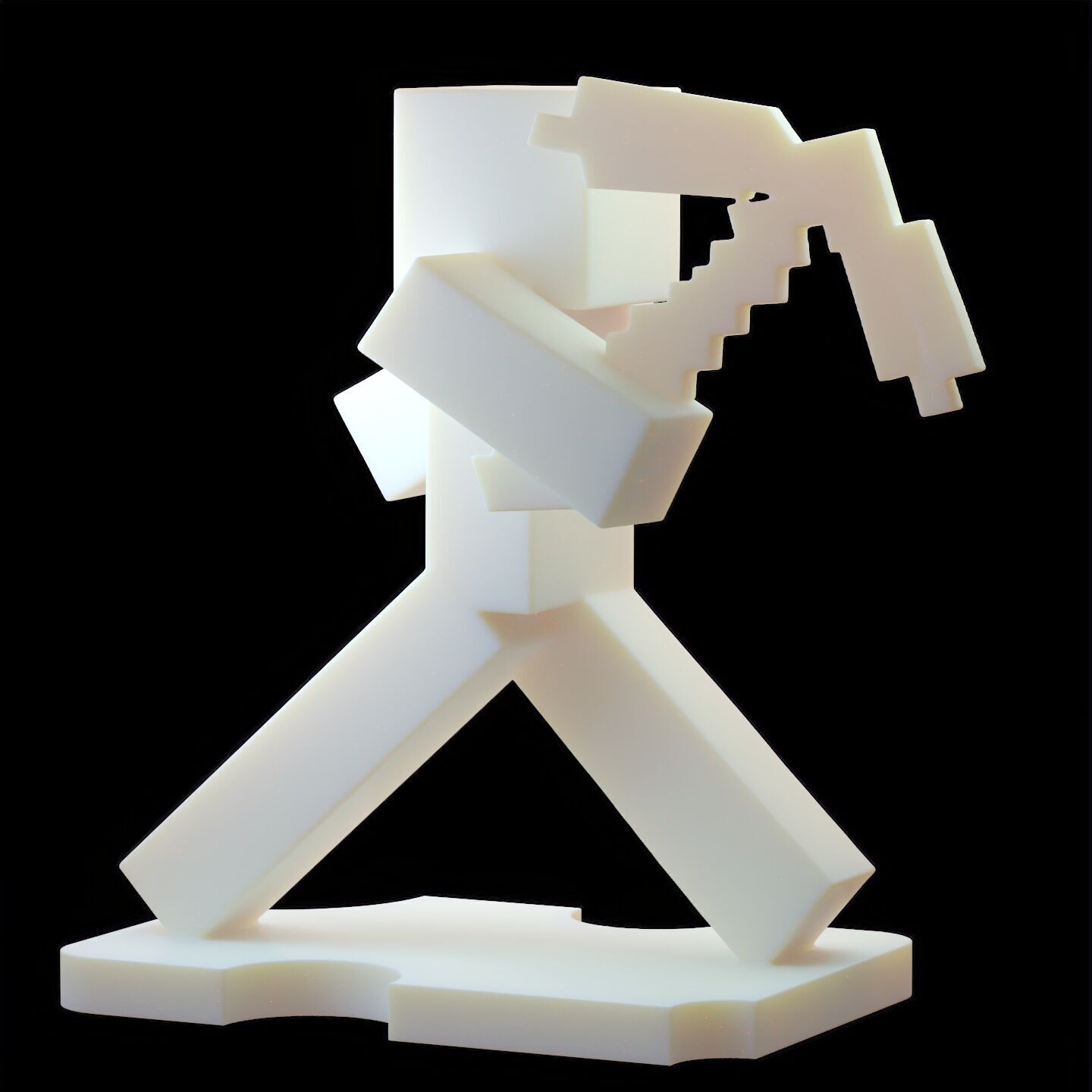 Minecraft-Inspired Stylized Miner 3D model 3D printable | CGTrader