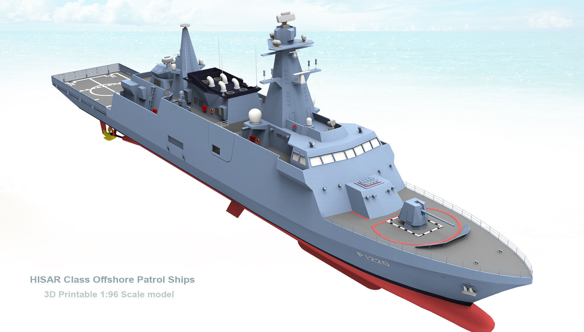 HISAR class offshore patrol vessel 3D model 3D printable | CGTrader