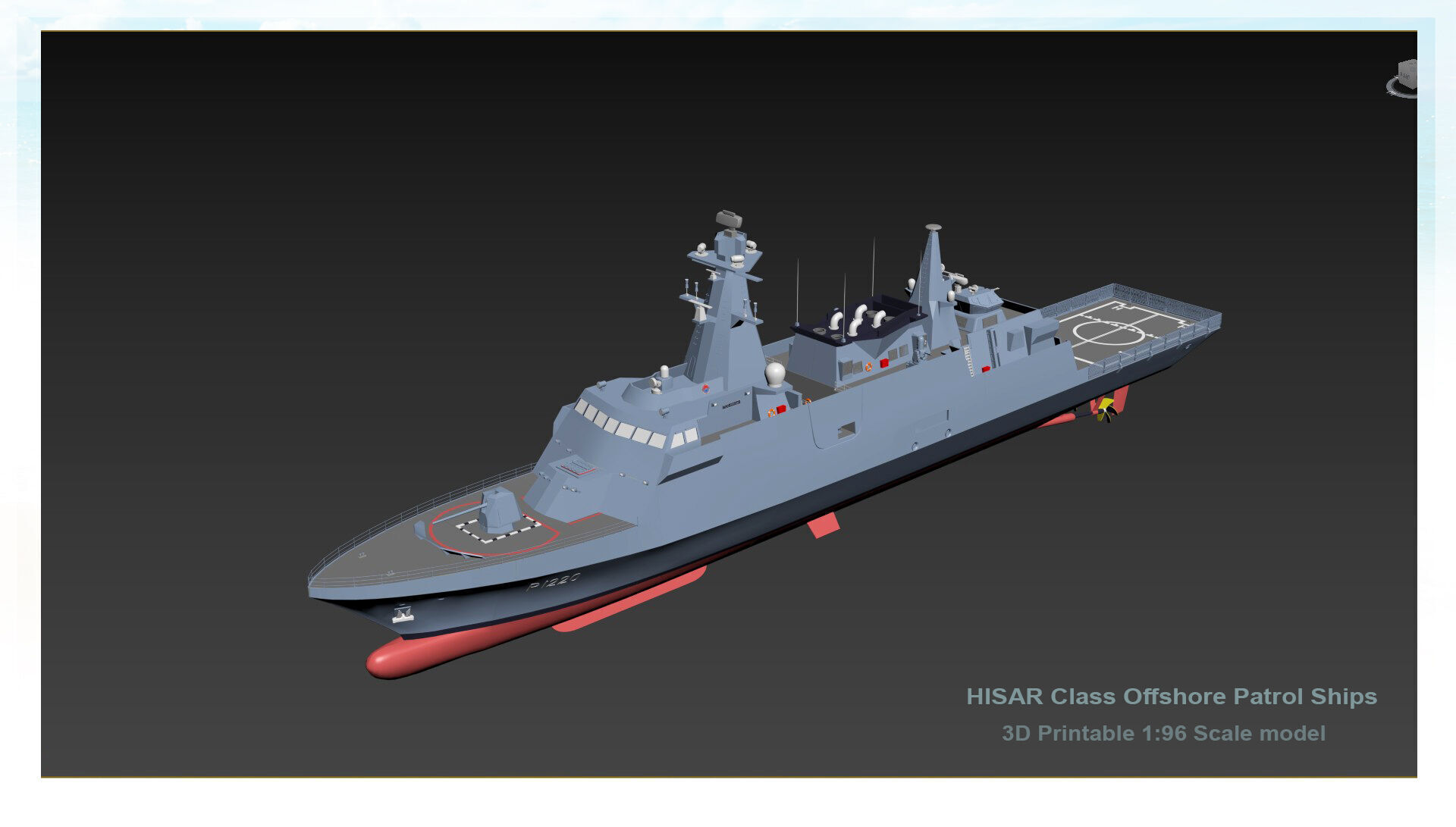 HISAR class offshore patrol vessel 3D model 3D printable | CGTrader