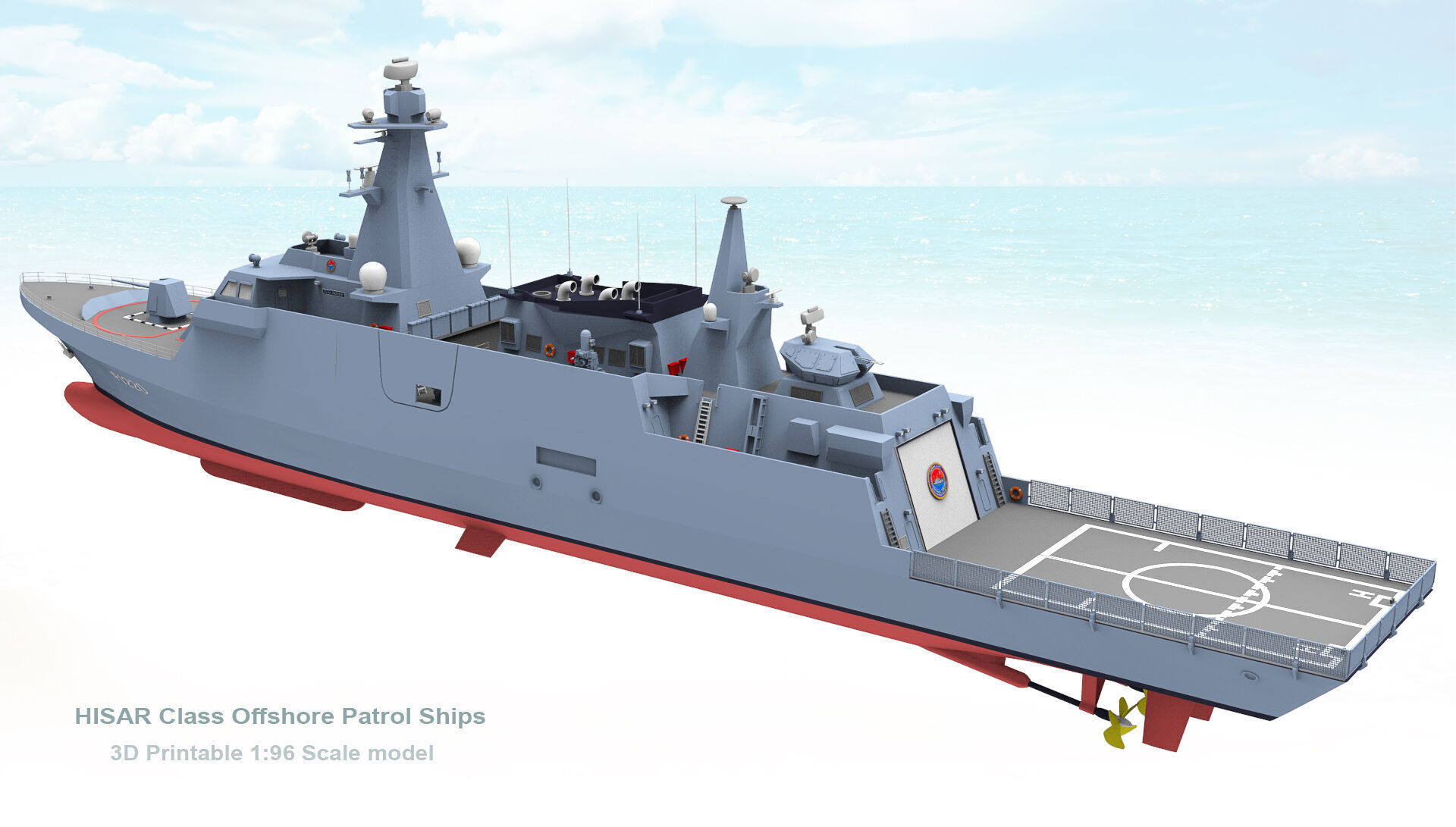 HISAR class offshore patrol vessel 3D model 3D printable | CGTrader