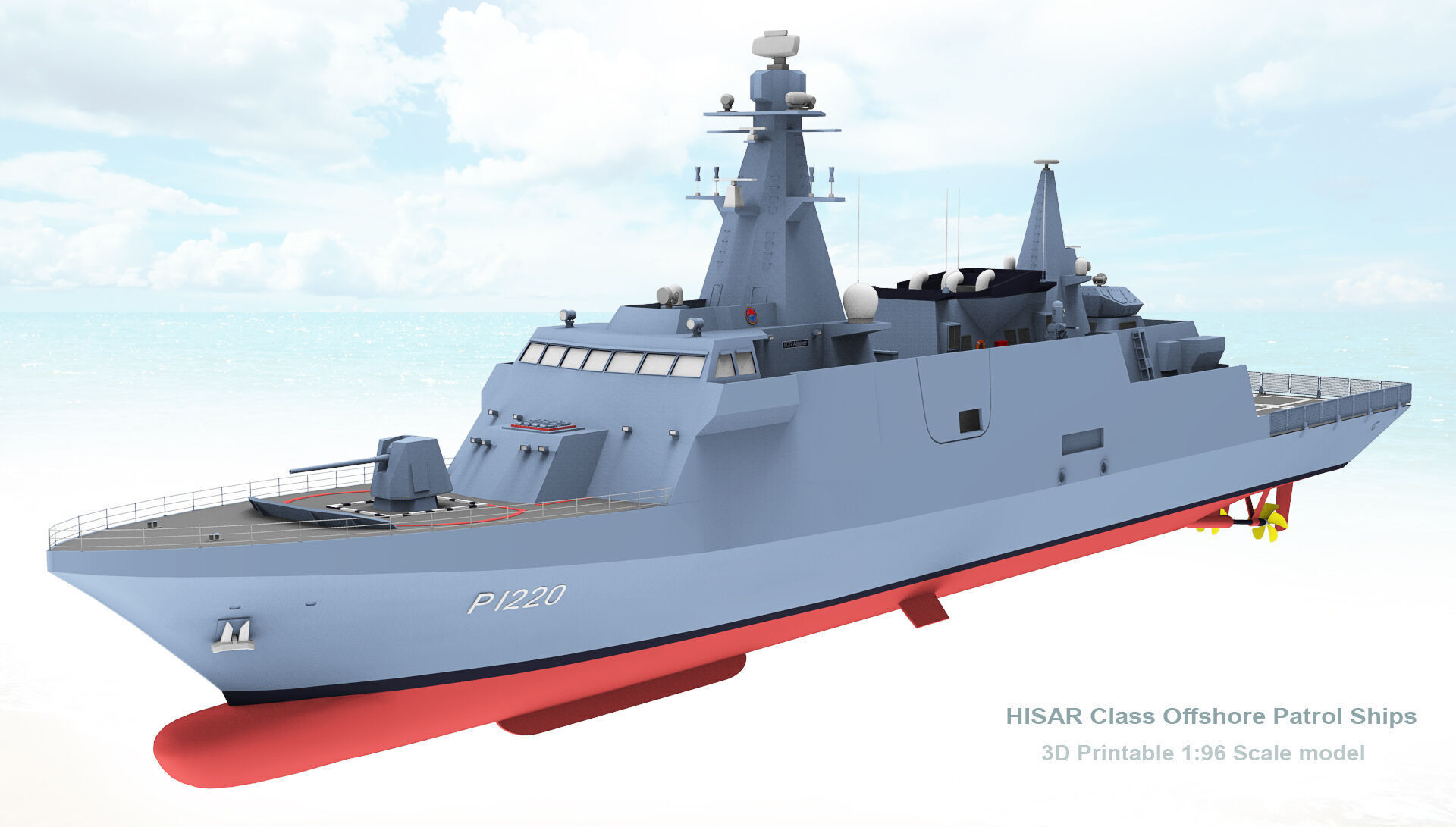 HISAR class offshore patrol vessel 3D model 3D printable | CGTrader