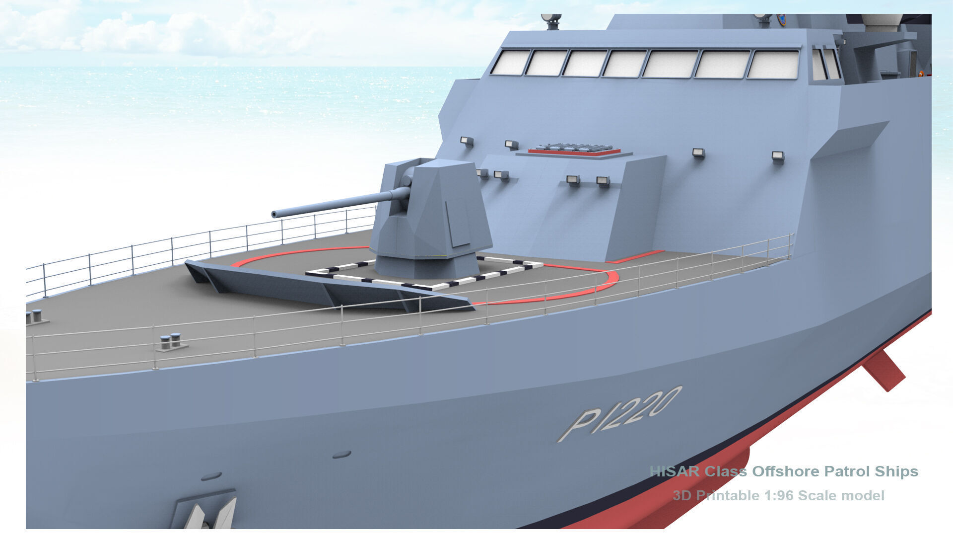 HISAR class offshore patrol vessel 3D model 3D printable | CGTrader