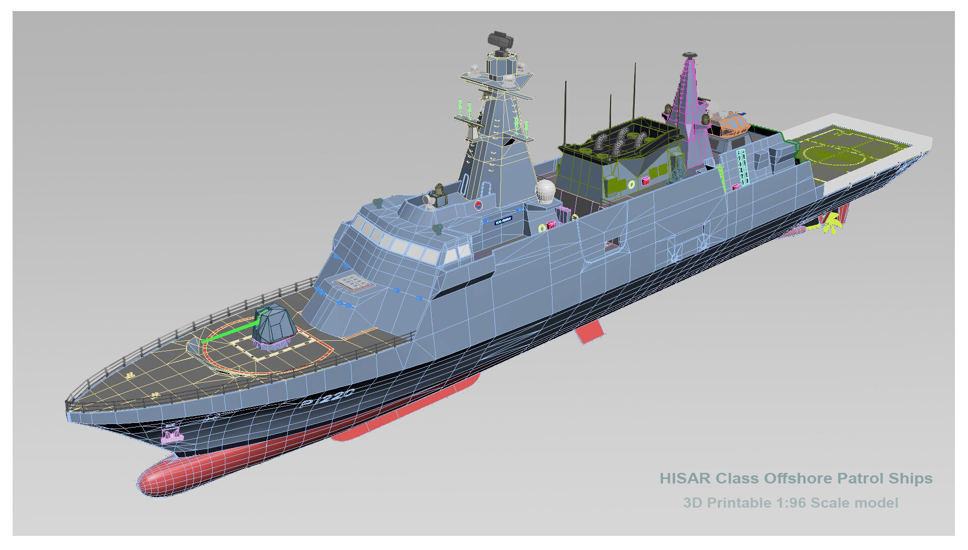 HISAR class offshore patrol vessel 3D model 3D printable | CGTrader