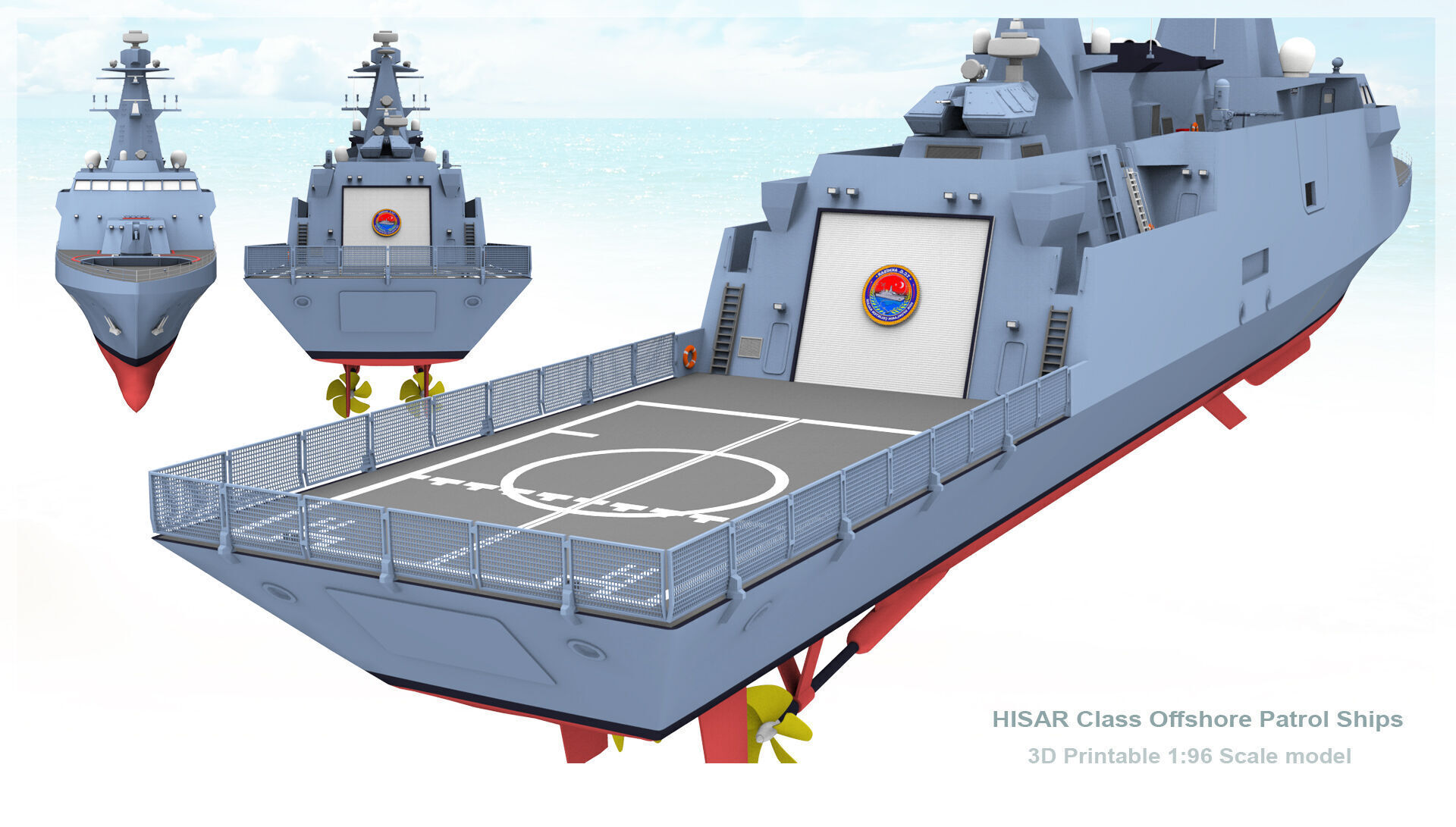HISAR class offshore patrol vessel 3D model 3D printable | CGTrader