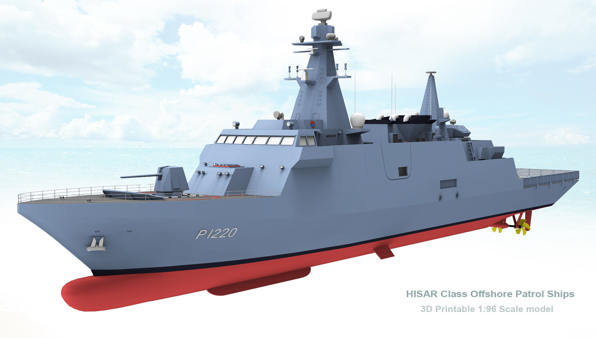 HISAR class offshore patrol vessel 3D model 3D printable | CGTrader