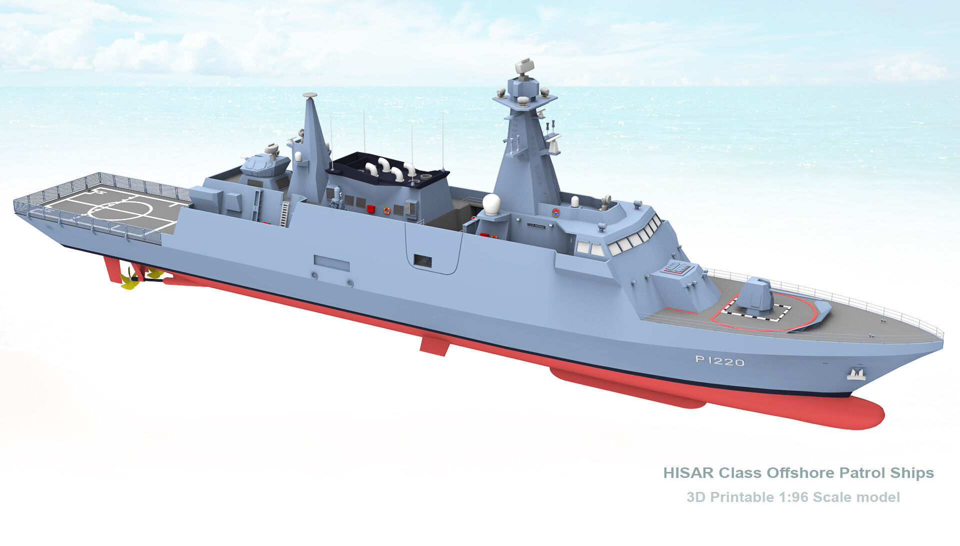HISAR class offshore patrol vessel 3D model 3D printable | CGTrader