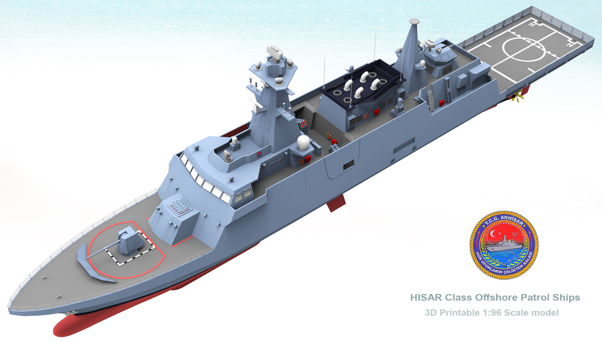 HISAR class offshore patrol vessel 3D model 3D printable | CGTrader