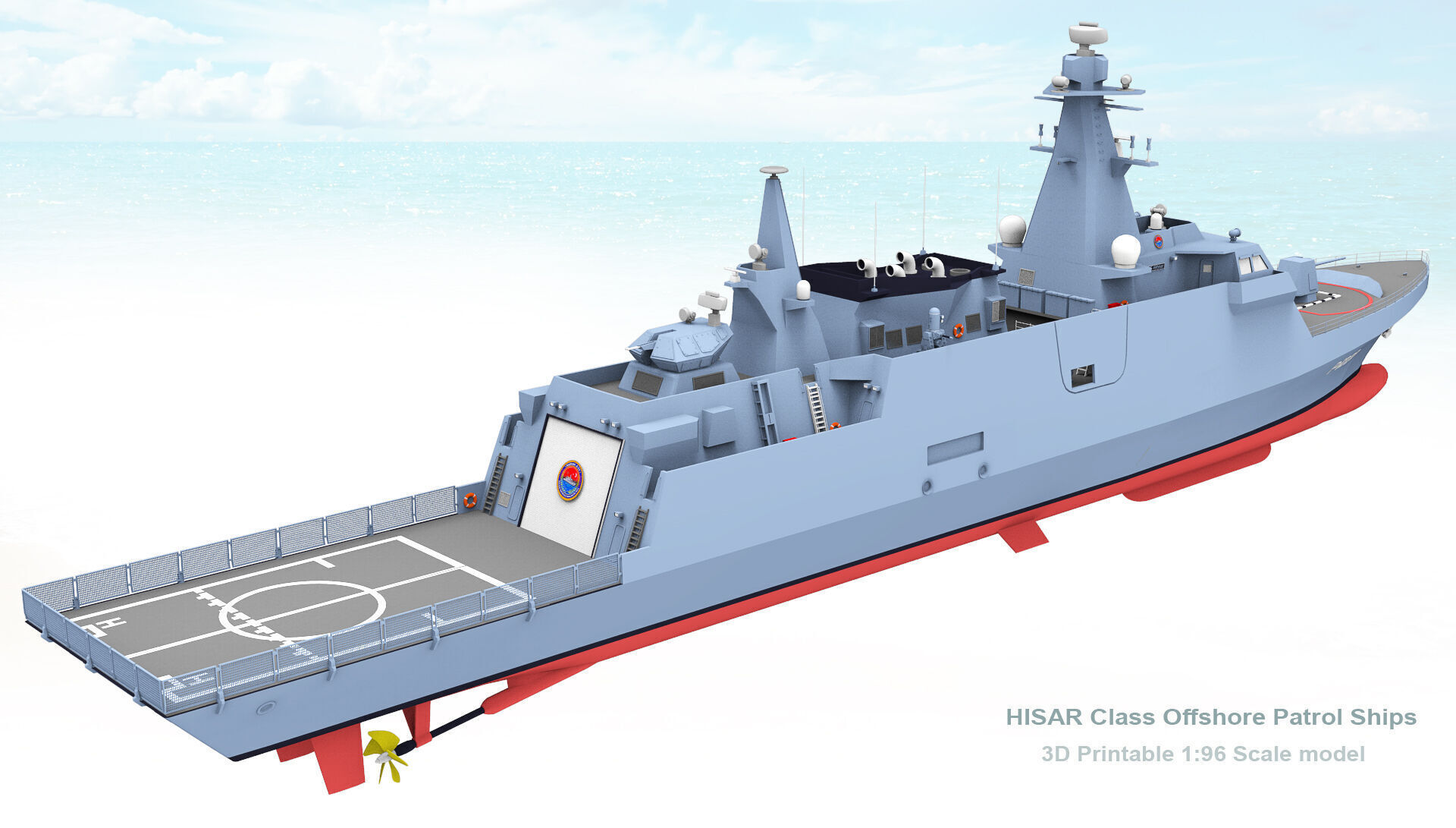 HISAR class offshore patrol vessel 3D model 3D printable | CGTrader