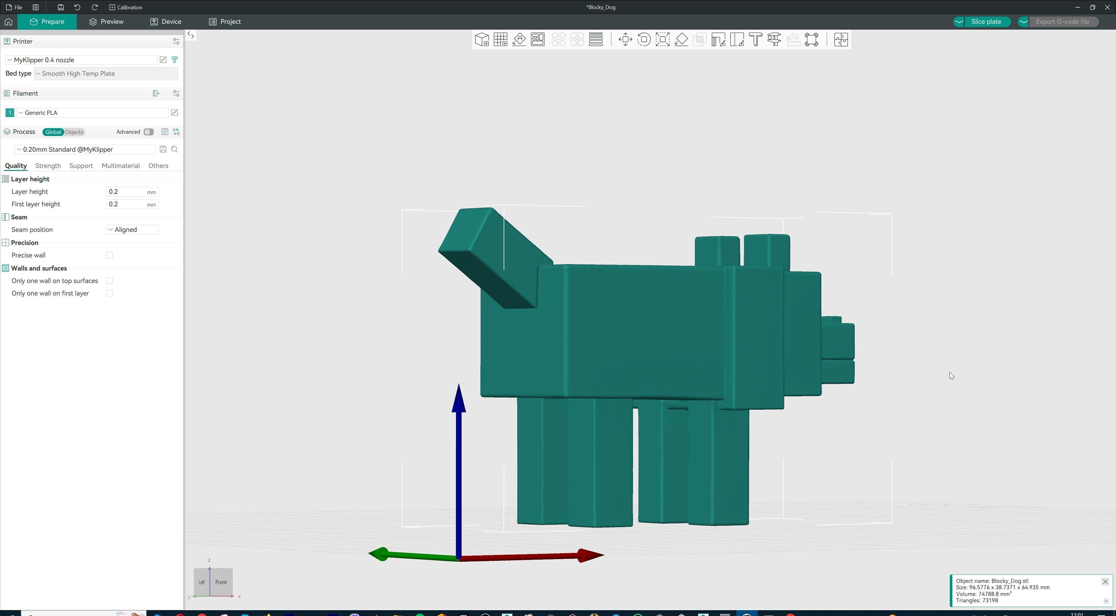 Minecraft-Inspired Stylized Blocky Dog 3D model 3D printable | CGTrader
