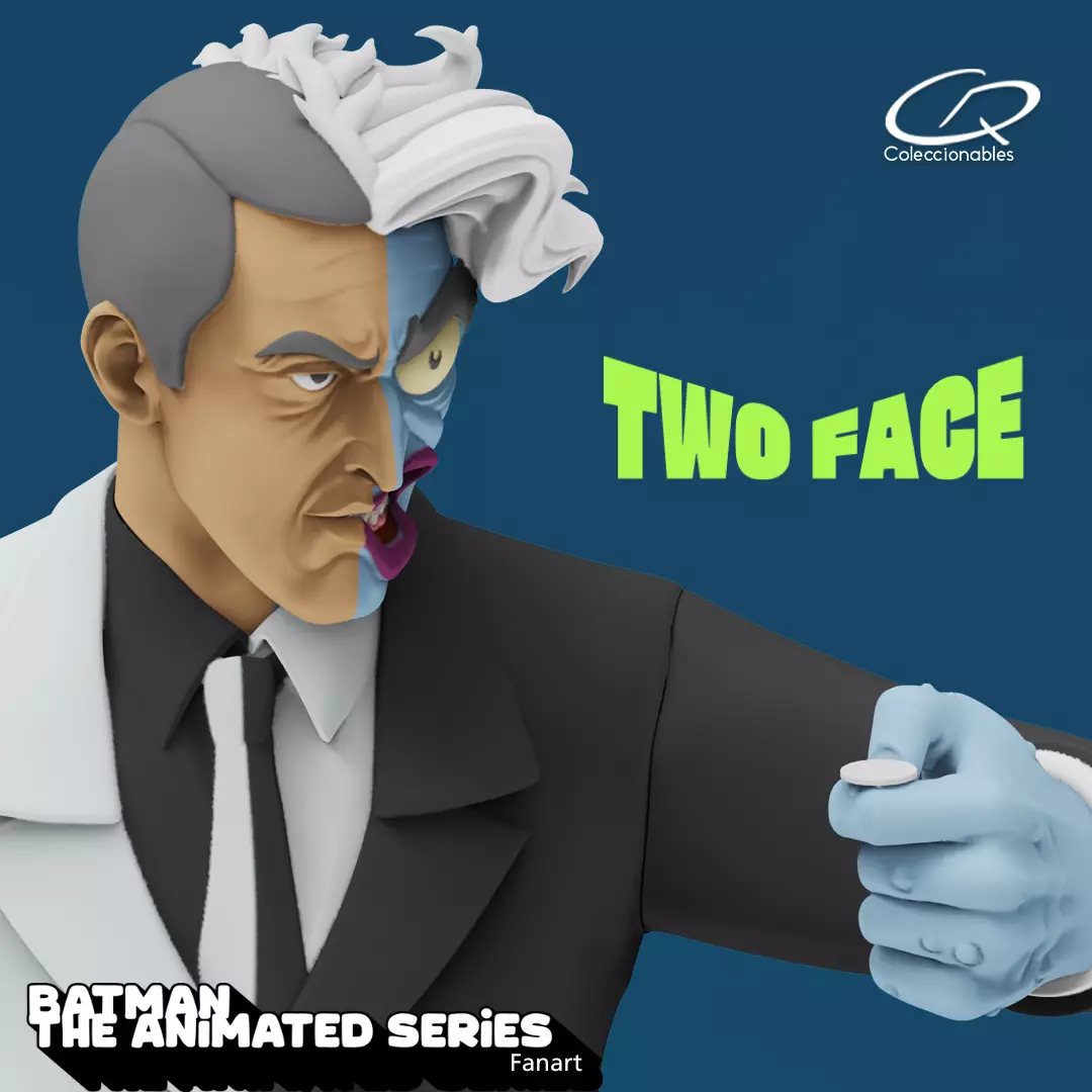 TwoFace - Batman Animated Series Fanart - 3d print 3D model 3D ...