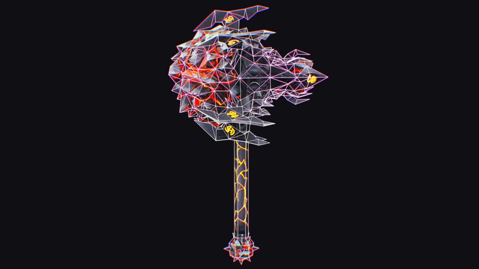 3D model Hammer Stone Sledgehammer StormBreaker Mallet Maul Mace VR ...