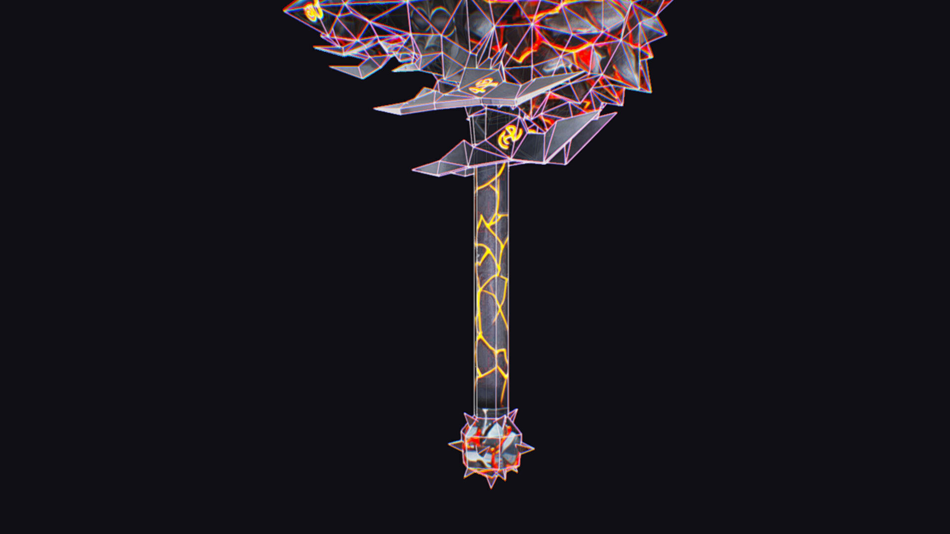 3D model Hammer Stone Sledgehammer StormBreaker Mallet Maul Mace VR ...