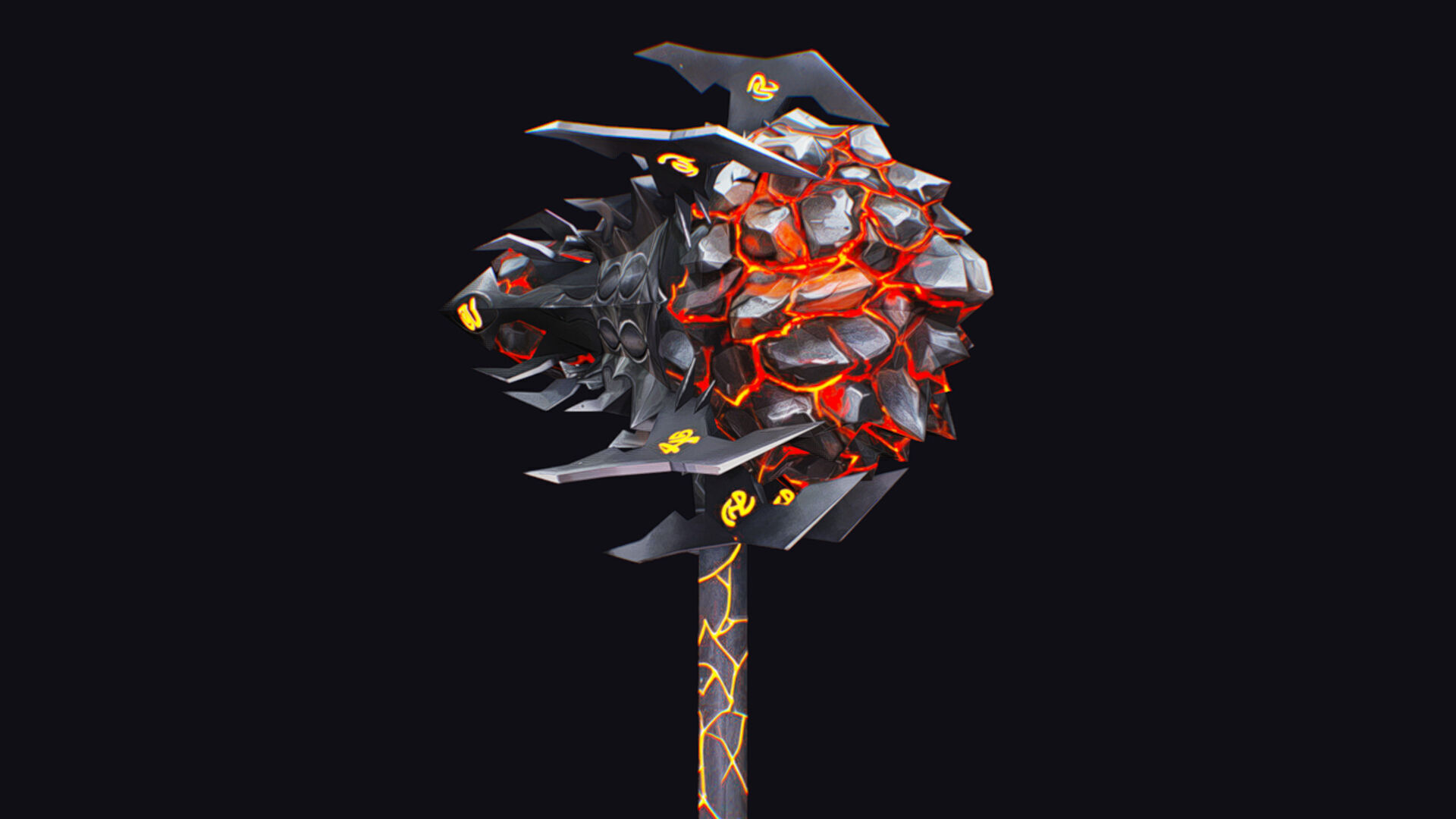 3D model Hammer Stone Sledgehammer StormBreaker Mallet Maul Mace VR ...