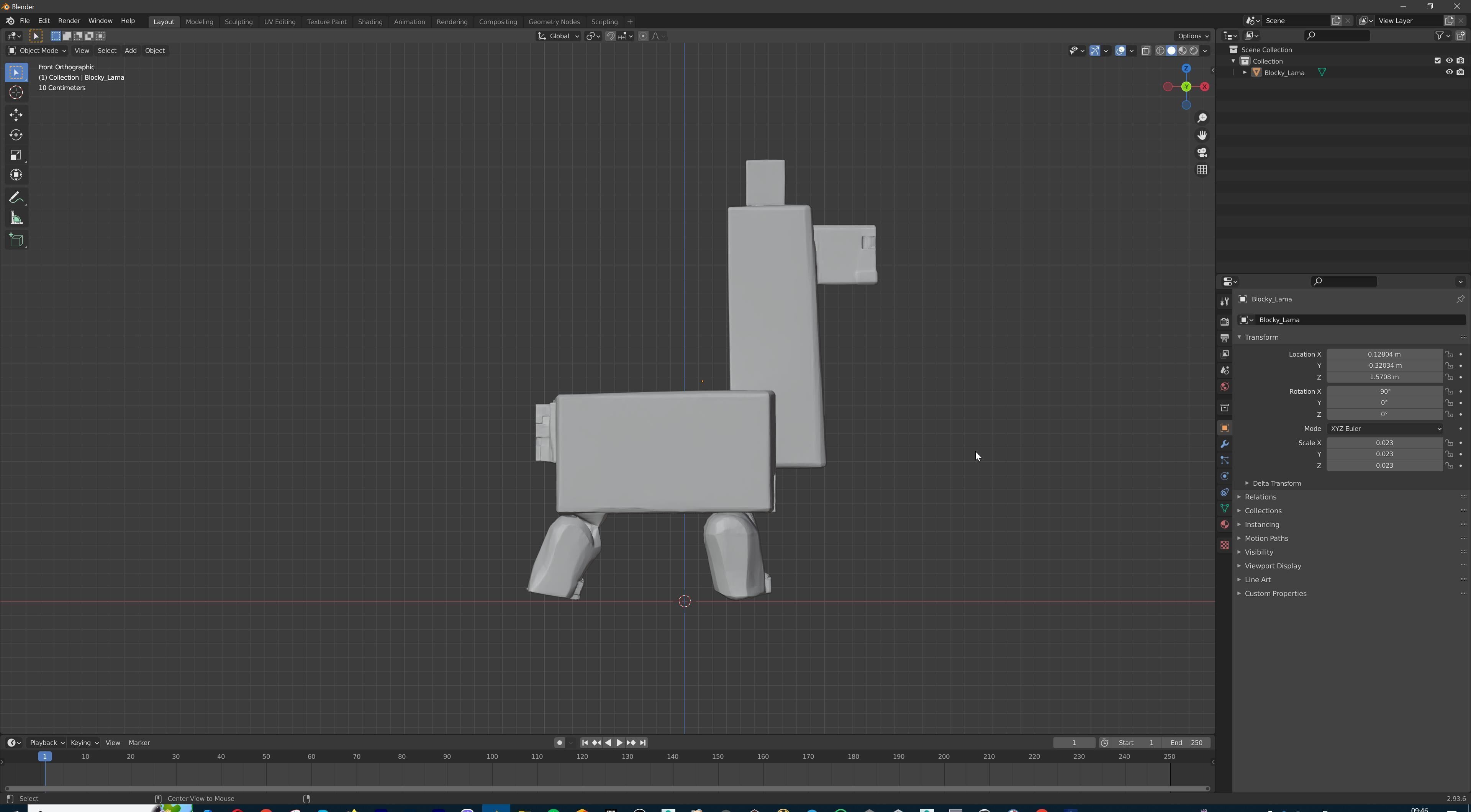 Minecraft-Inspired Stylized Blocky Llama 3D model 3D printable | CGTrader
