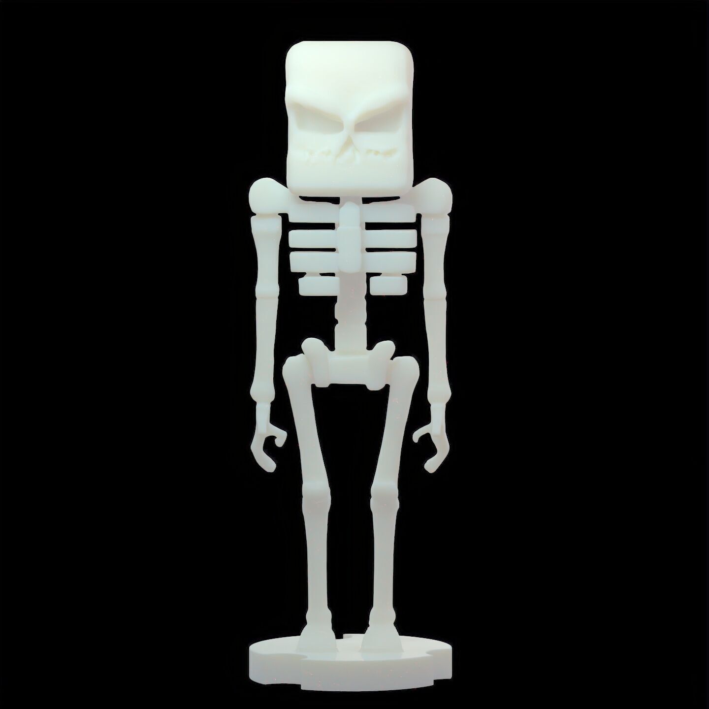 Minecraft-Inspired blocky Skeleton 3D model 3D printable | CGTrader