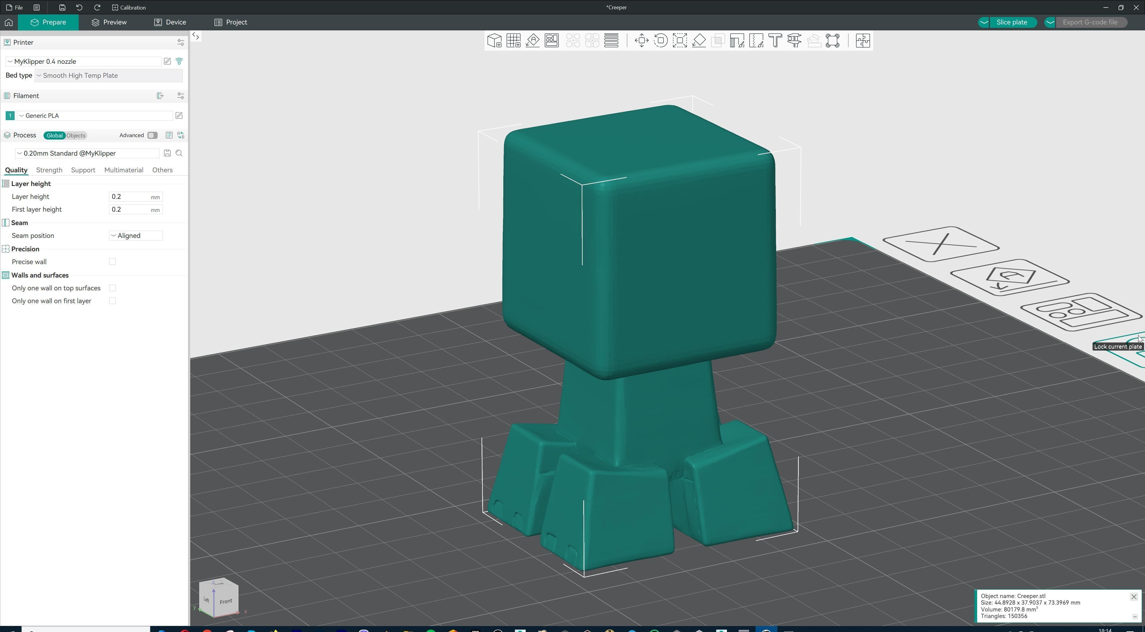 Minecraft-Inspired Stylized Blocky Creeper 3D model 3D printable | CGTrader