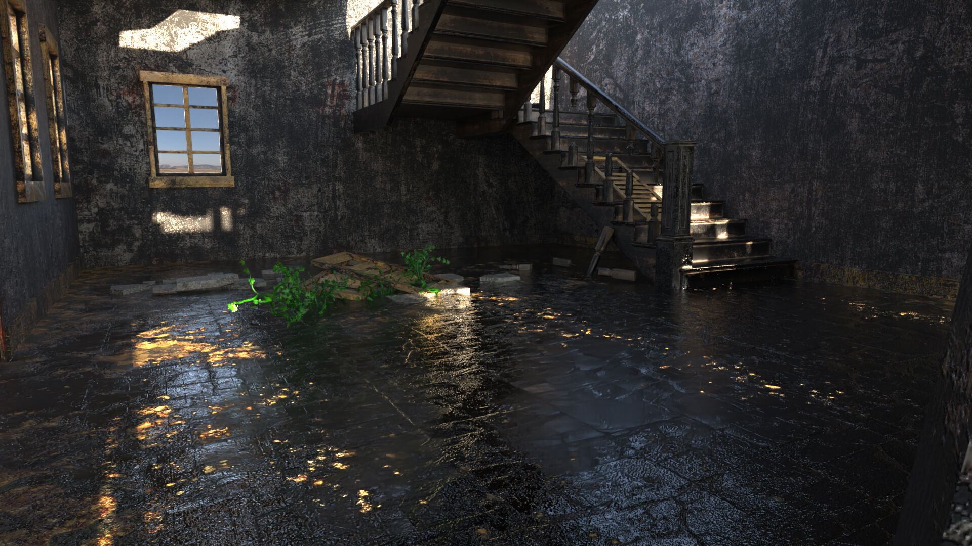 Burned House Down 3D model | CGTrader