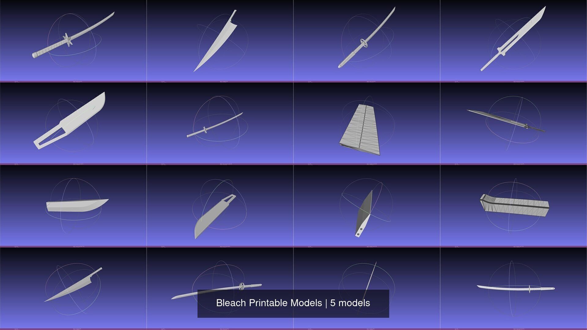Bleach Printable Models 3D Model Collection 3D printable | CGTrader