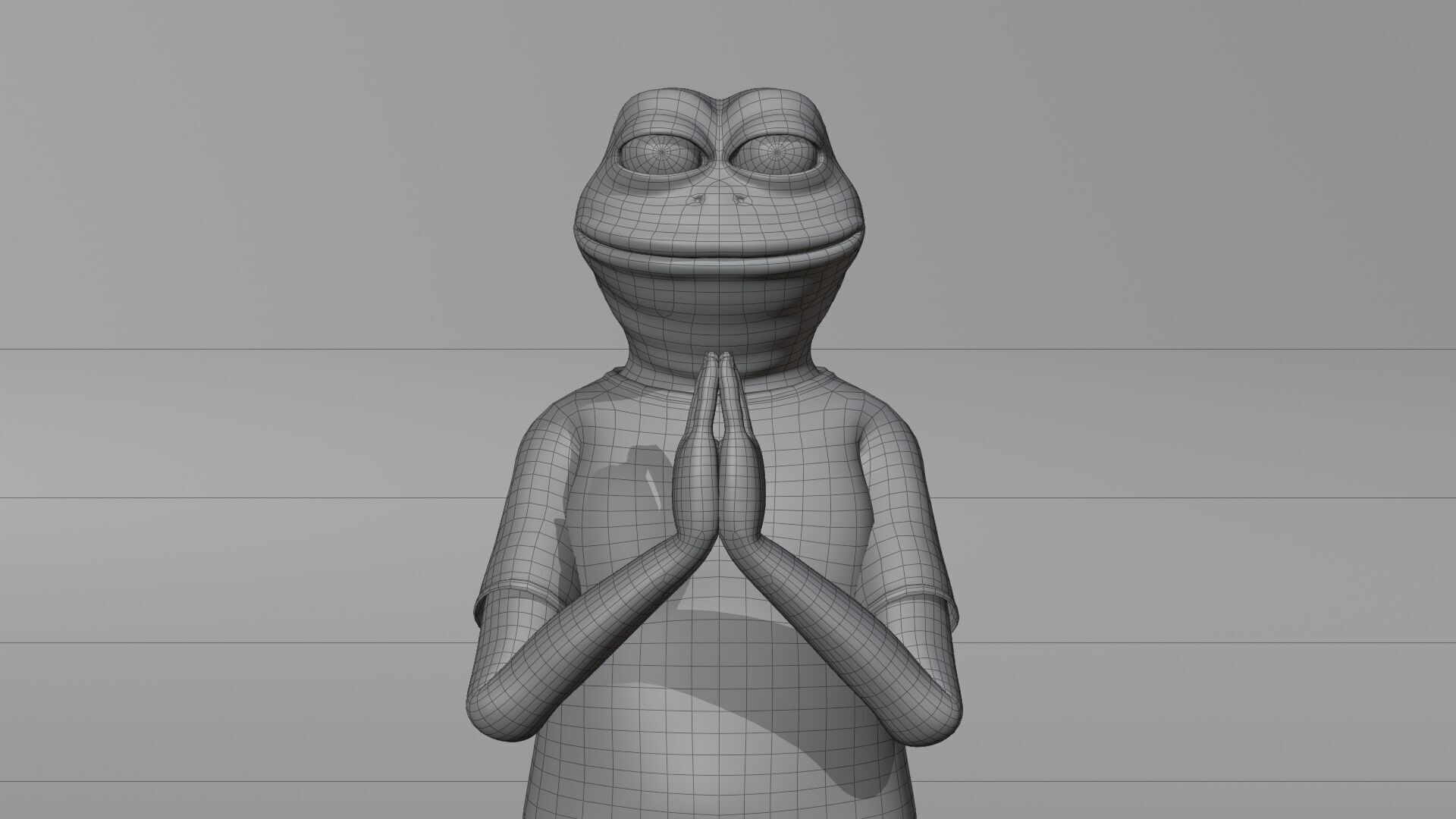 3D model Pepe Frog Meme 3d Character Rigged Low-poly 3D model VR / AR ...