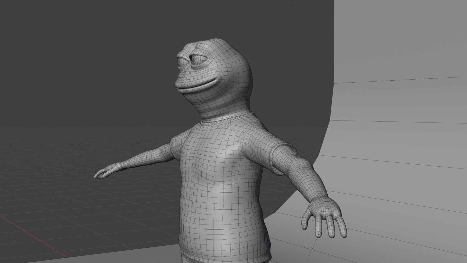 3D model Pepe Frog Meme 3d Character Rigged Low-poly 3D model VR / AR ...