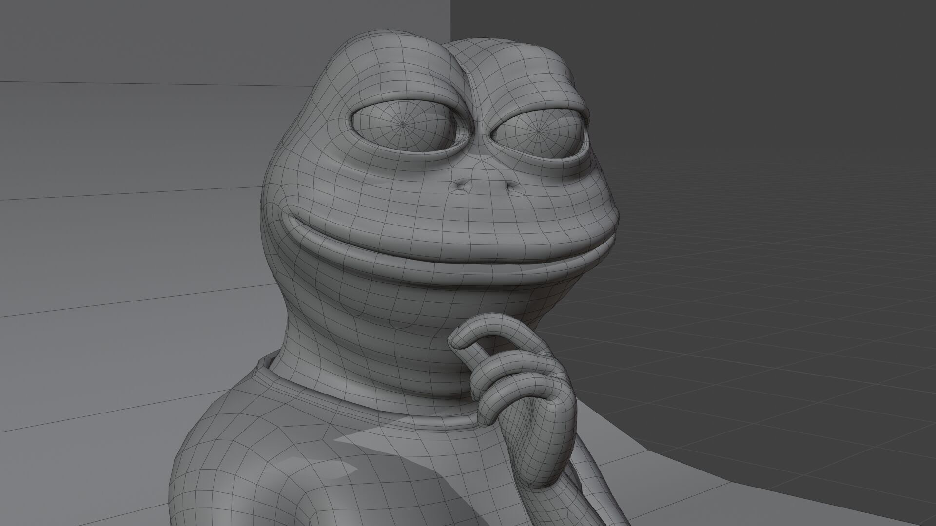 3D model Pepe Frog Meme 3d Character Rigged Low-poly 3D model VR / AR ...