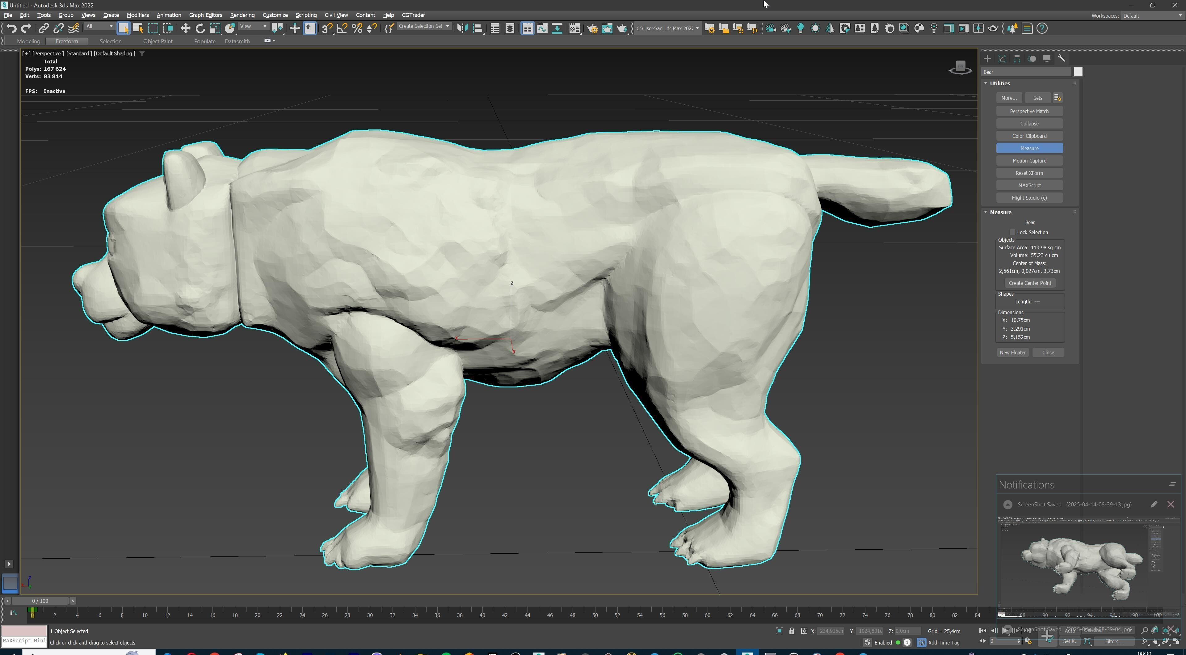 Minecraft Inspired Bear 3d Model 3d Printable Cgtrader