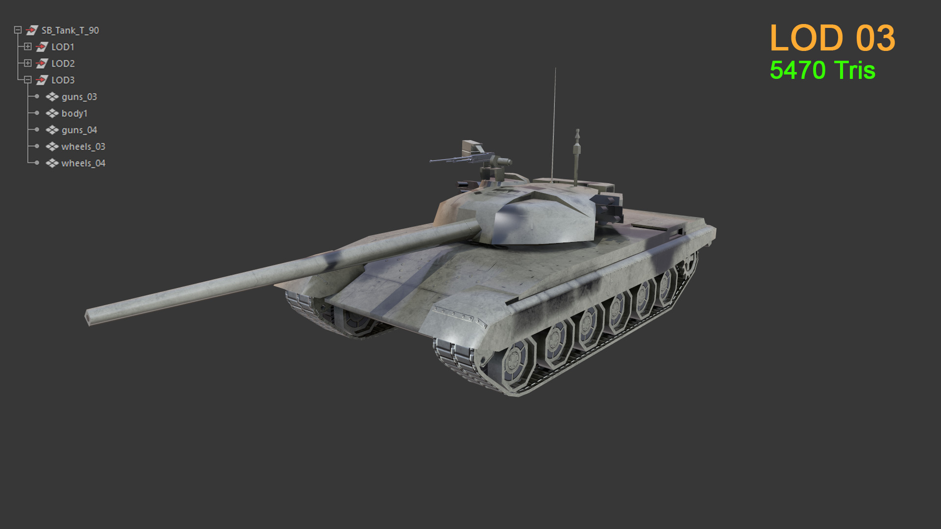 3D model Asset - Army - Tank - T90 VR / AR / low-poly | CGTrader