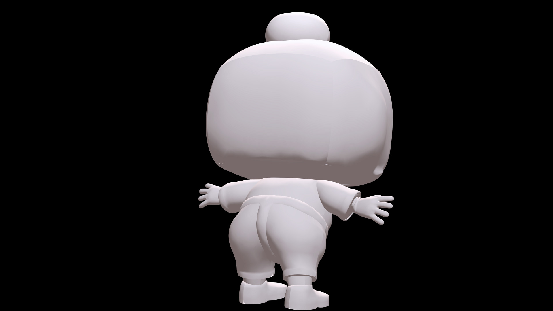 Stylized Sumo Toy Figure 3D Print Model with Pose Rig free 3D model 3D ...