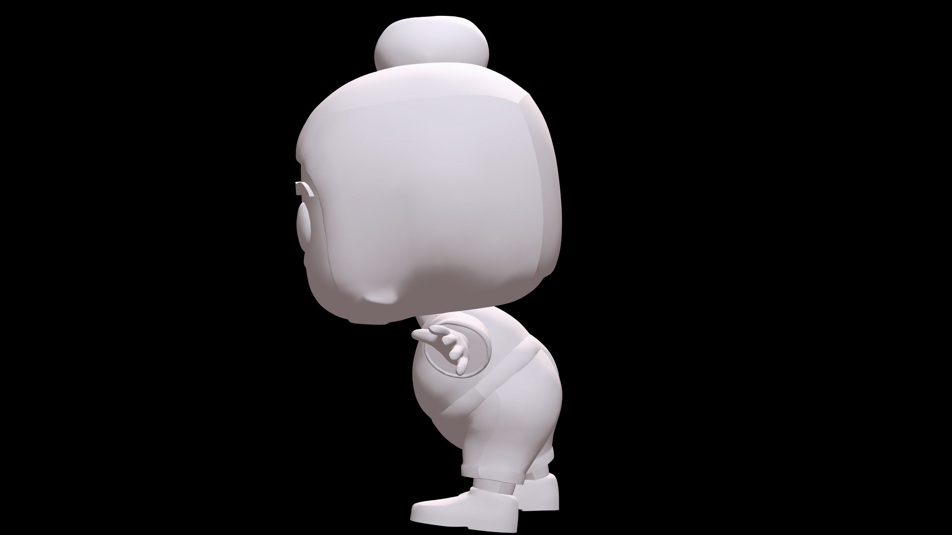 Stylized Sumo Toy Figure 3D Print Model with Pose Rig free 3D model 3D ...