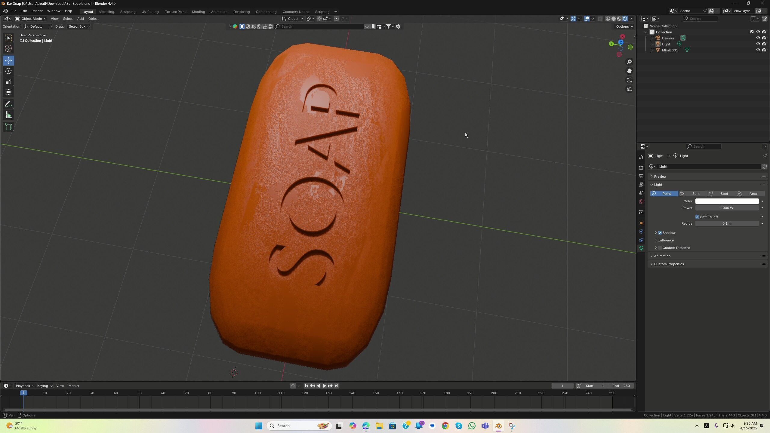 Realistic Orange Bar Soap with Materials - Blender free 3D model | CGTrader