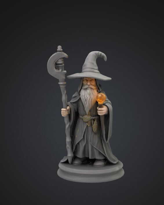 Wizard Chess Set - Wizard Chess Pieces - Wizard Game Chess Set 3D model ...