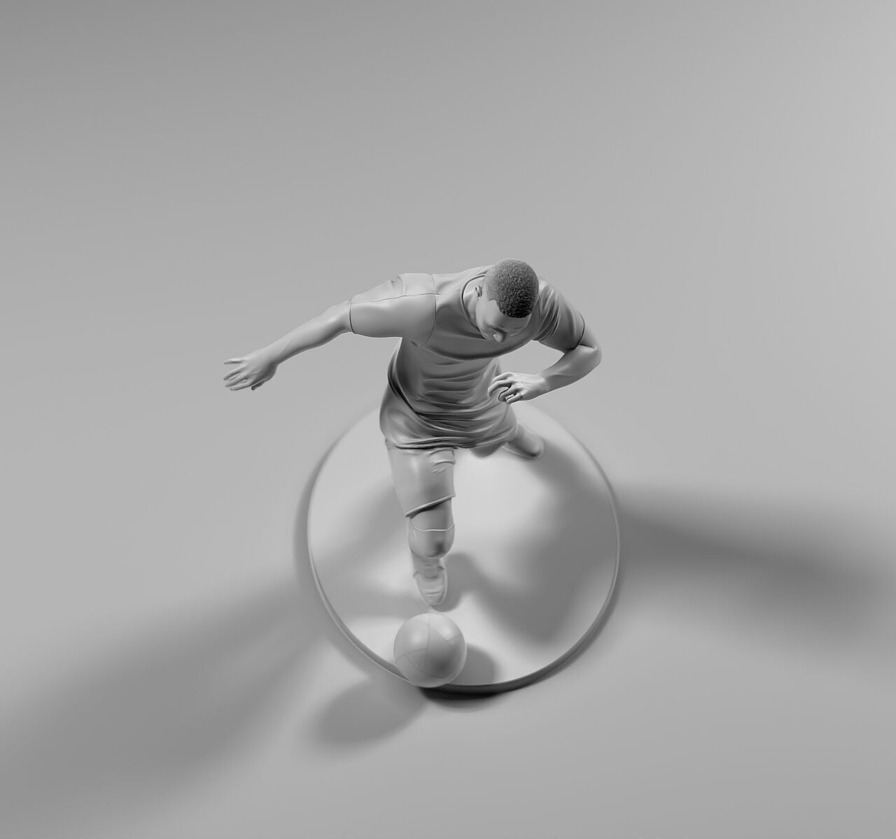 Footballer 05 Footstrike 06 Stl 3D model 3D printable | CGTrader