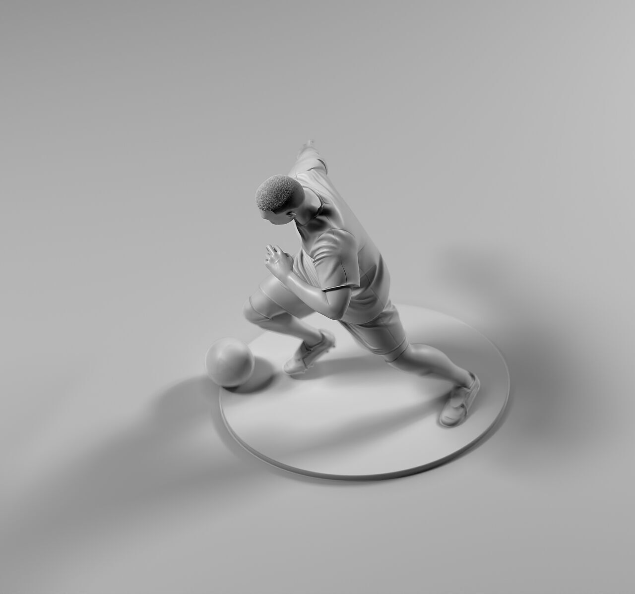 Footballer 05 Footstrike 06 Stl 3D model 3D printable | CGTrader