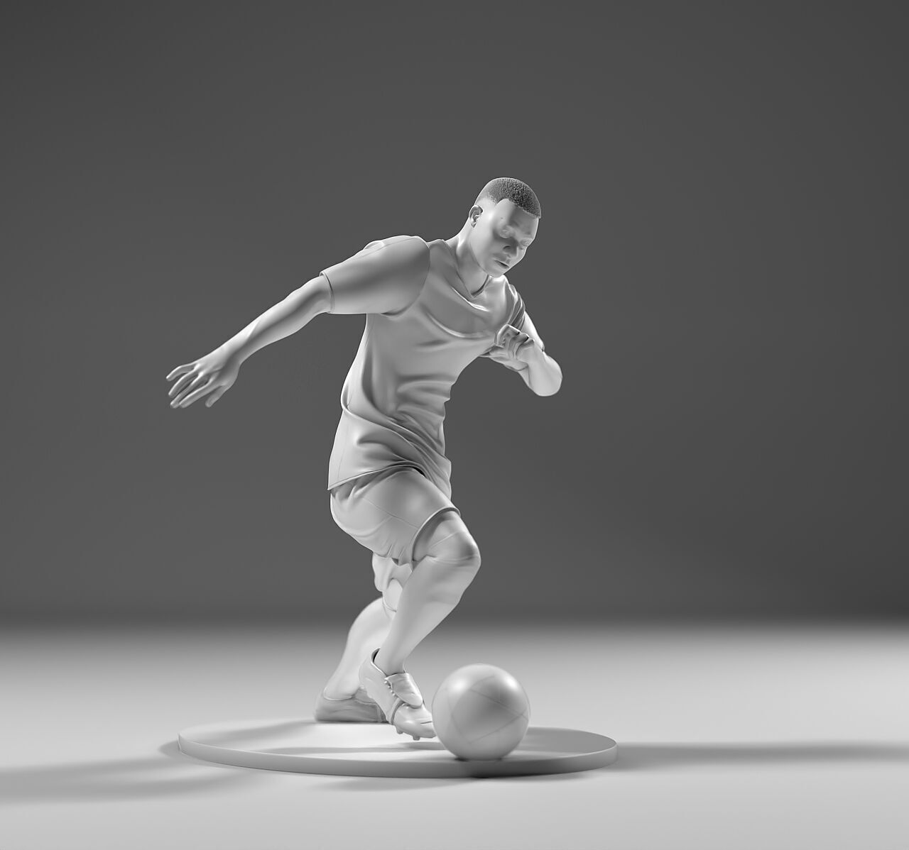 Footballer 05 Footstrike 06 Stl 3D model 3D printable | CGTrader