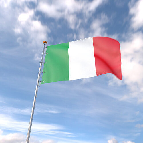 Flag Italy animated loop 3D model animated | CGTrader