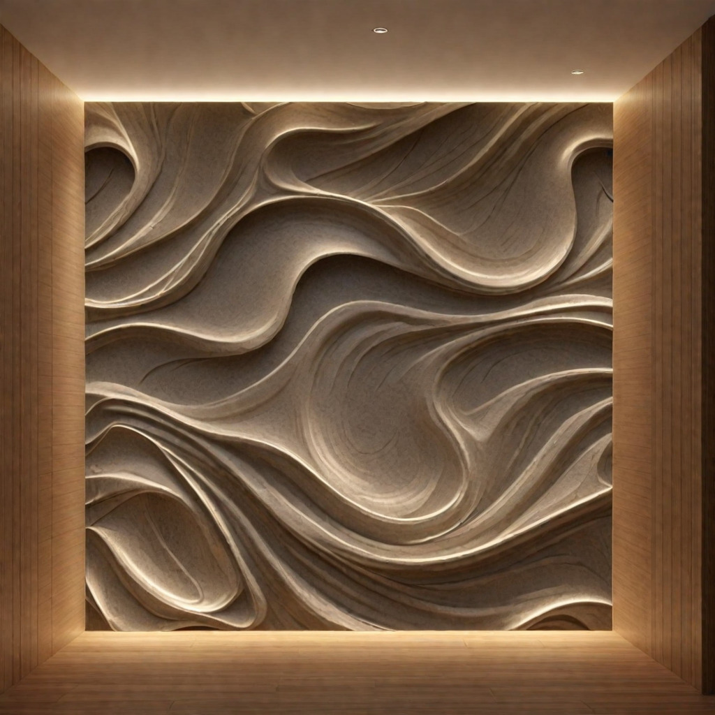 modern panel wall decor set relief stl mural CNC 191 3D model | CGTrader