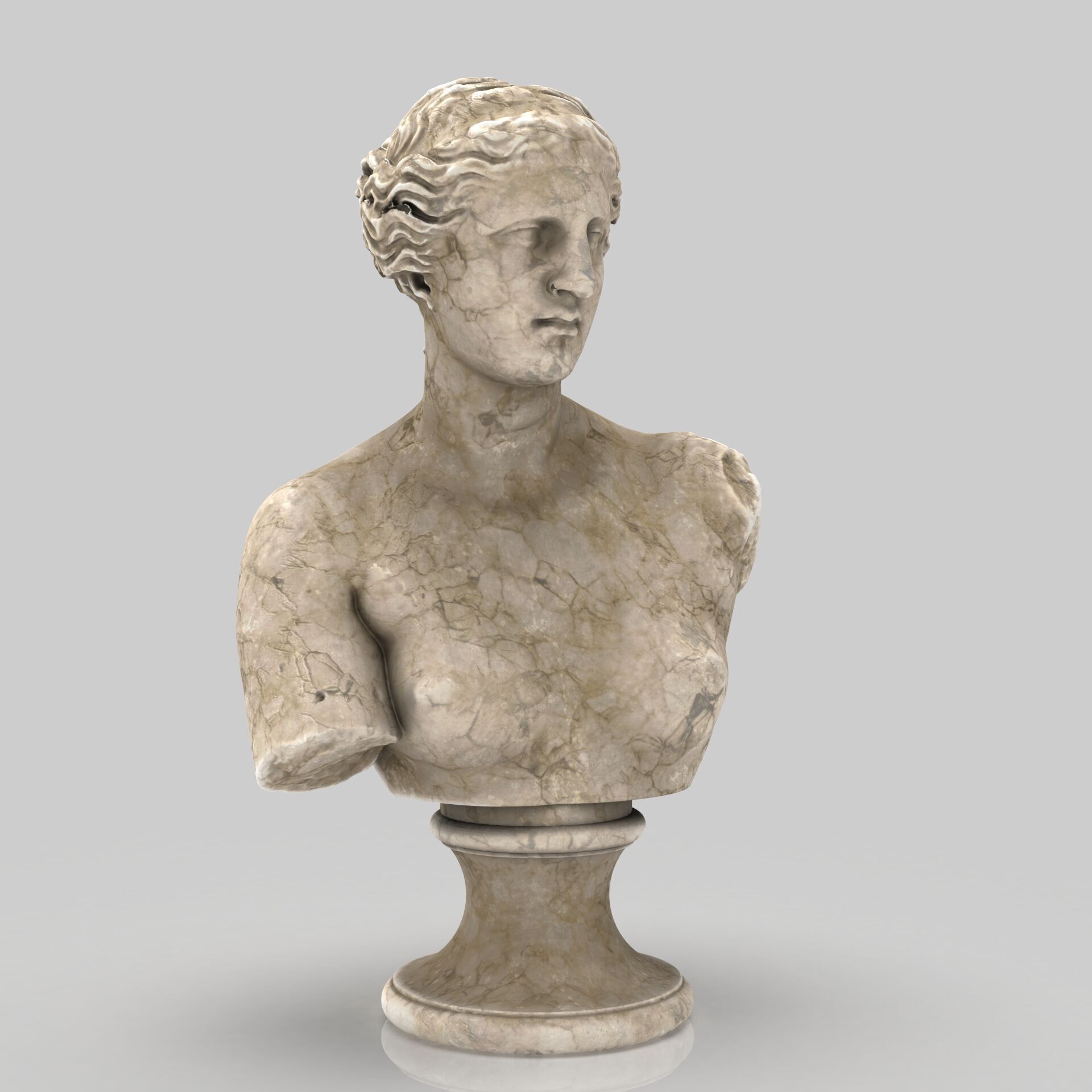 Venus de Milo Bust Classical Marble Sculpture 3D model | CGTrader