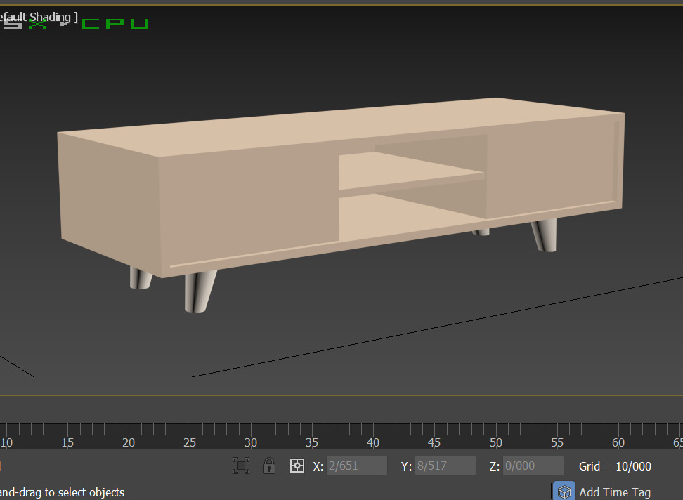 Modern Wooden TV Stand 3D Model SketchUp FBX 3ds Max free VR / AR / low ...