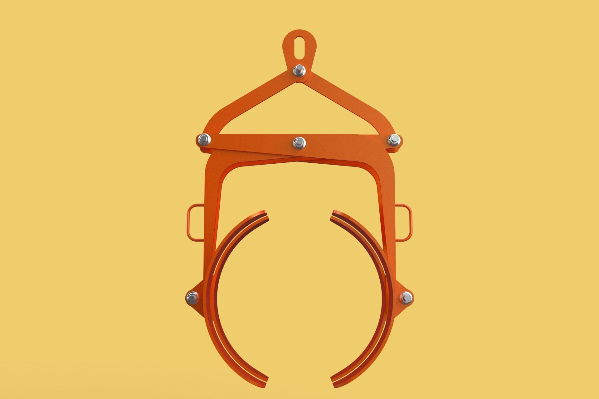 HORIZONTAL DRUM LIFTER TONGS SCISSOR GRIPPER LIFTING CLAMP GRAB 3D ...