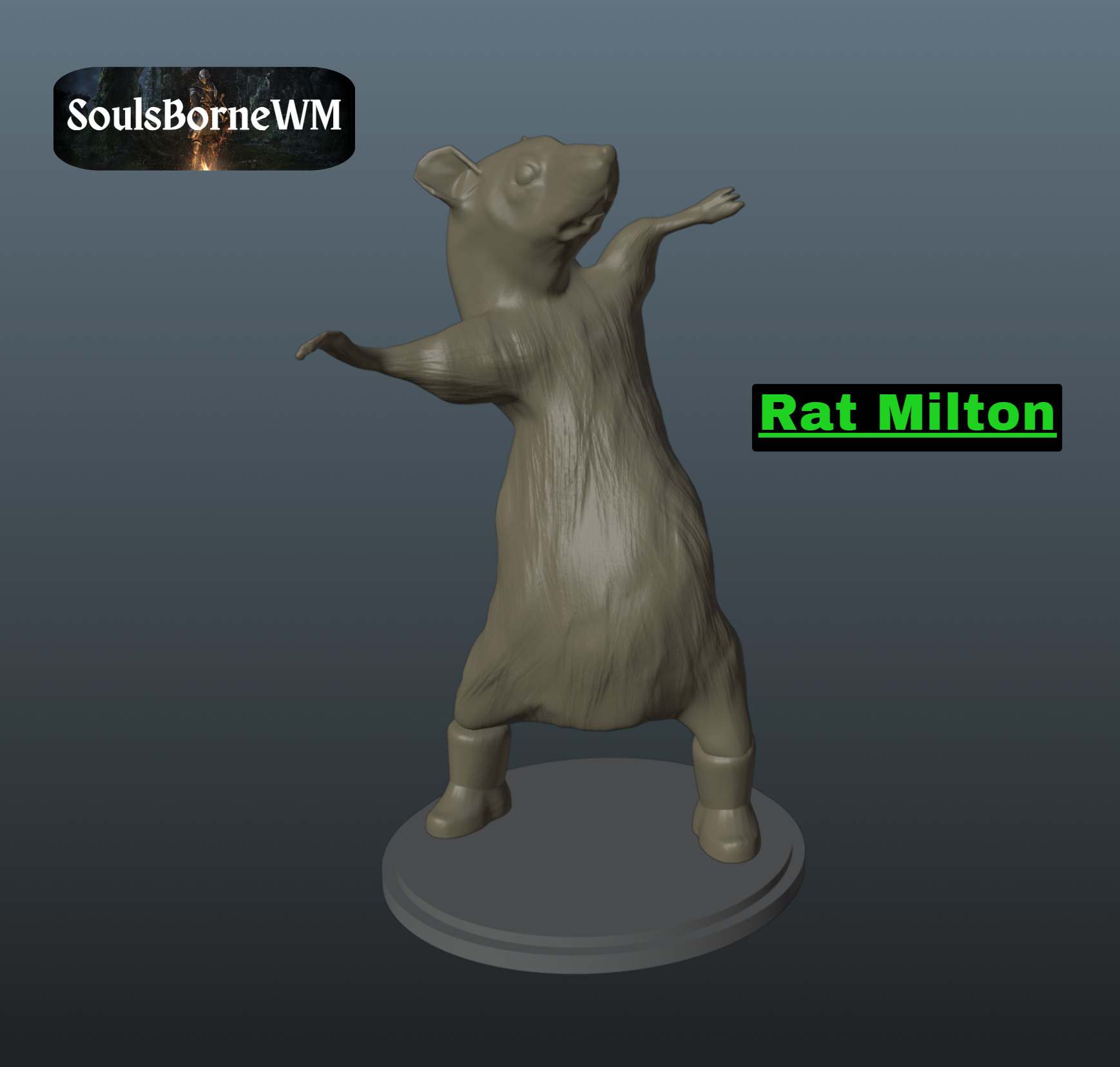 Rat Milton Dancing Rat Meme 3D model 3D printable | CGTrader
