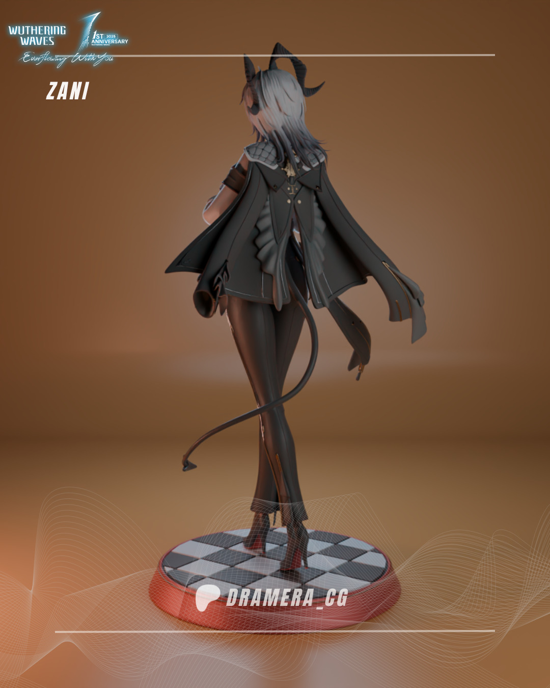 Zani - Wuthering Waves Game Figurine for 3D Printing 3D model 3D ...