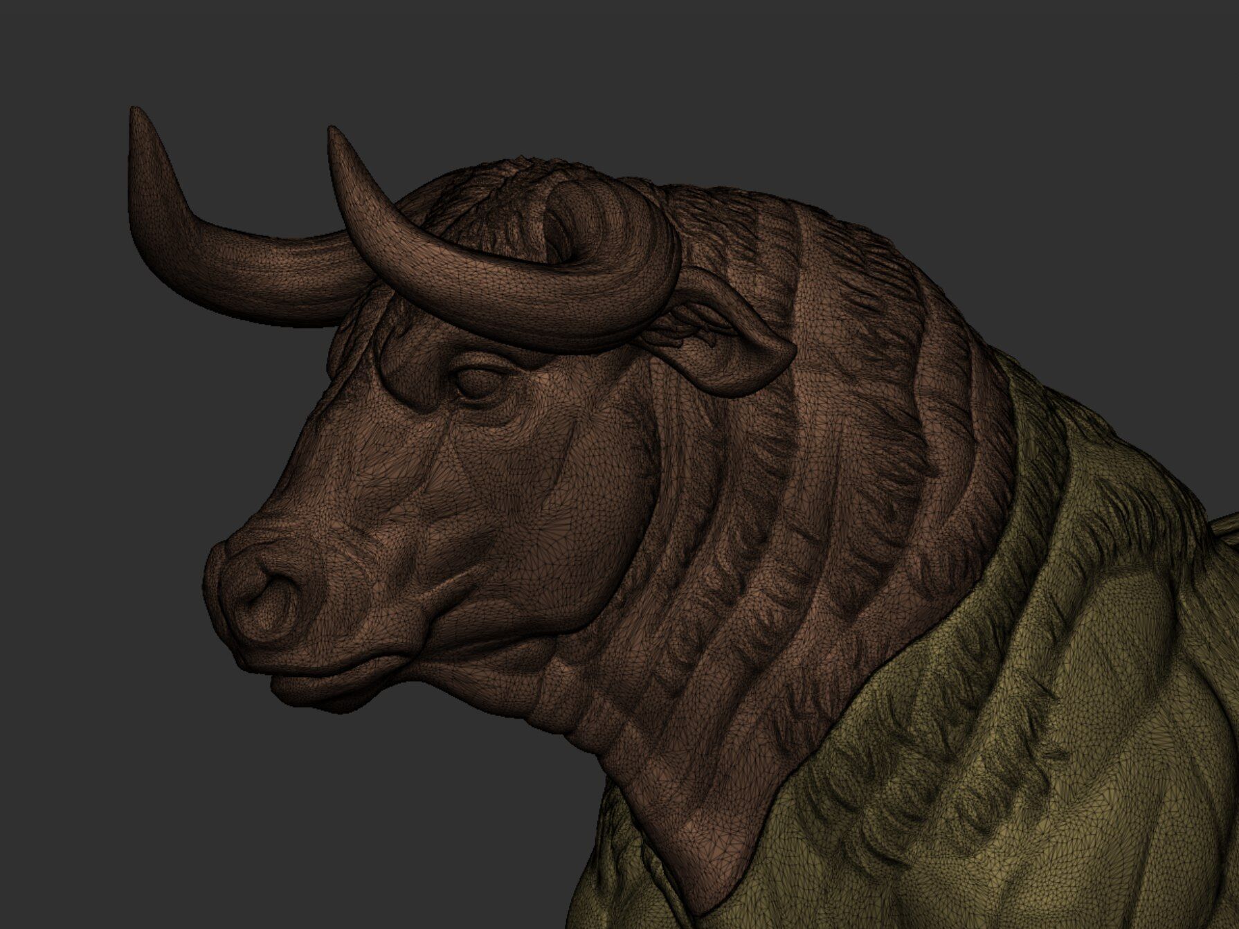 Battle bull 3D model 3D printable | CGTrader