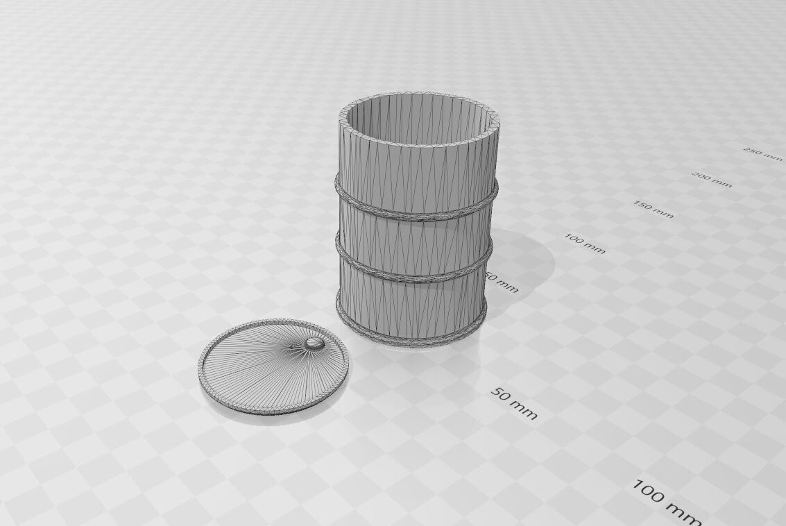 Custom 112 Scale Oil Drum with Lid and Waste Infill Diorama Prop 3D model 3D printable | CGTrader