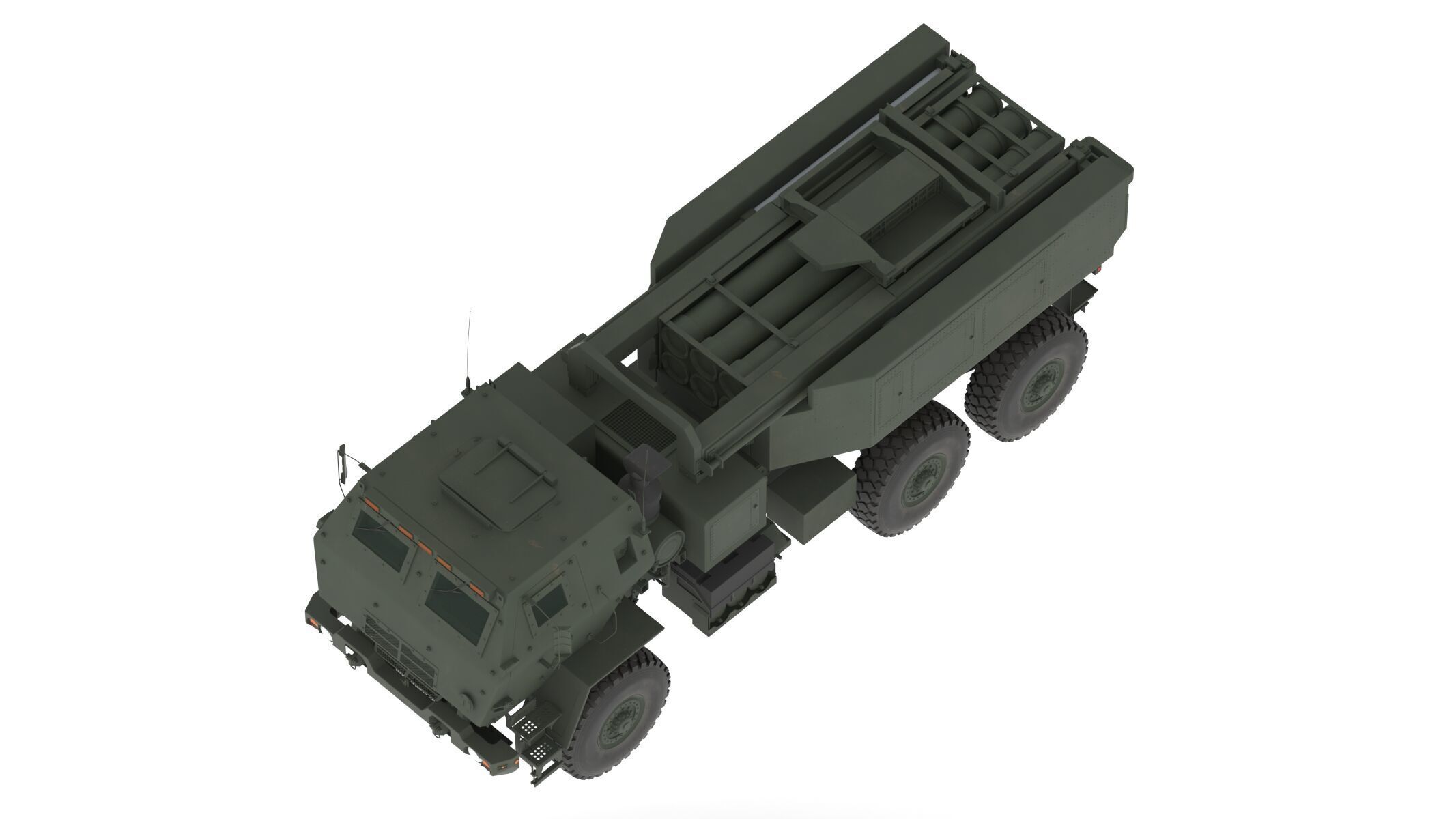 M142 High Mobility Artillery Rocket System HIMARS PBR Texture 3D model ...