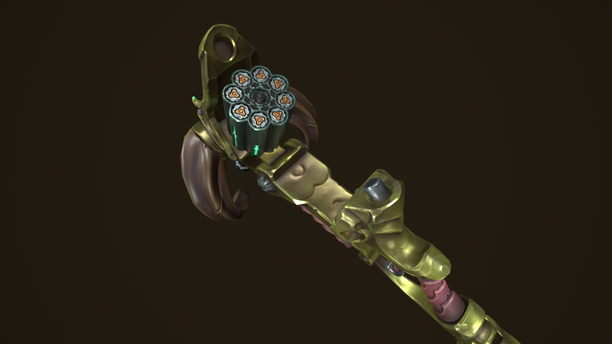 3D model Modular stylized bull rifle shotgun revolver VR / AR / low ...