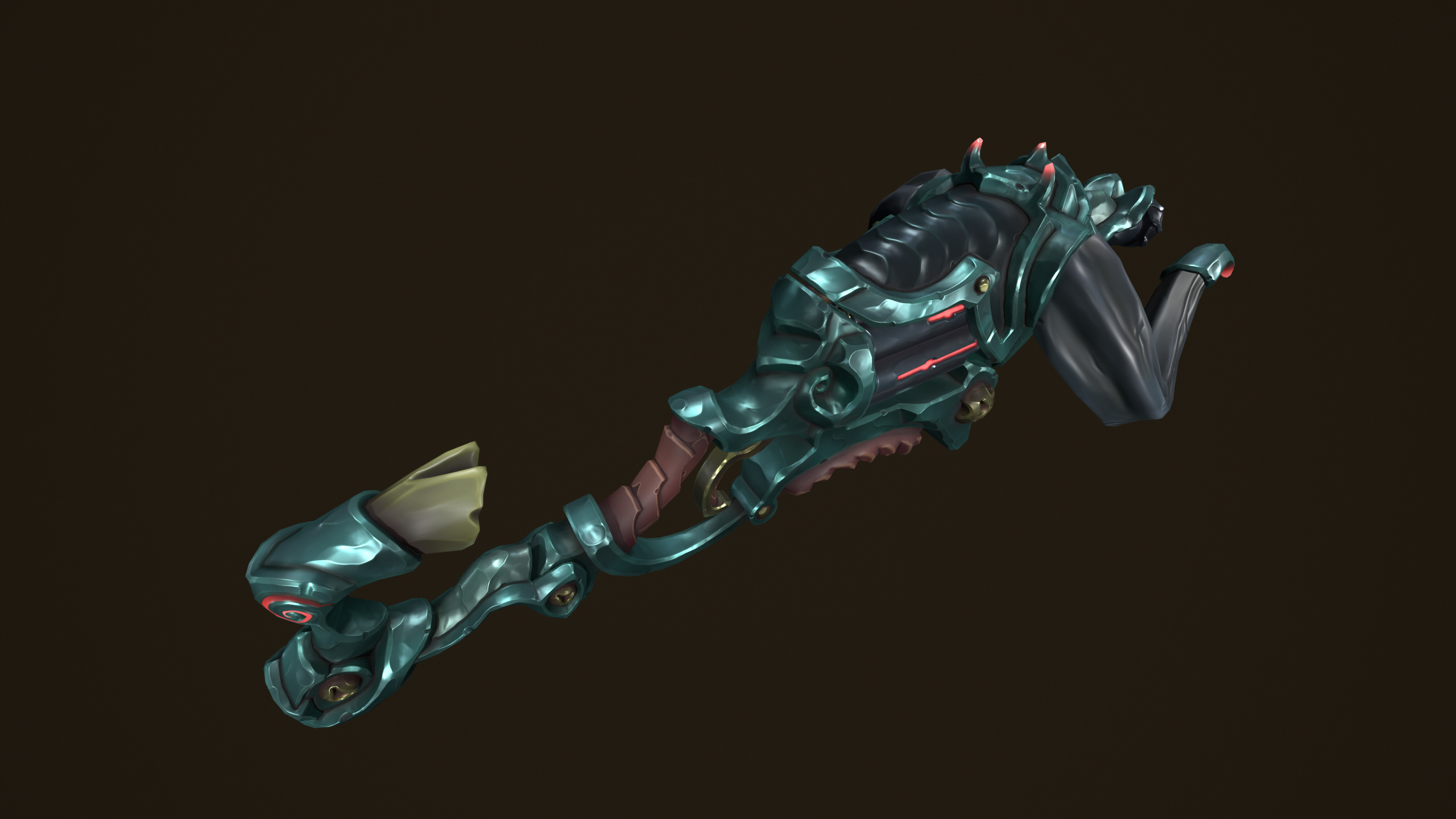 3D model Modular stylized bull rifle shotgun revolver VR / AR / low ...