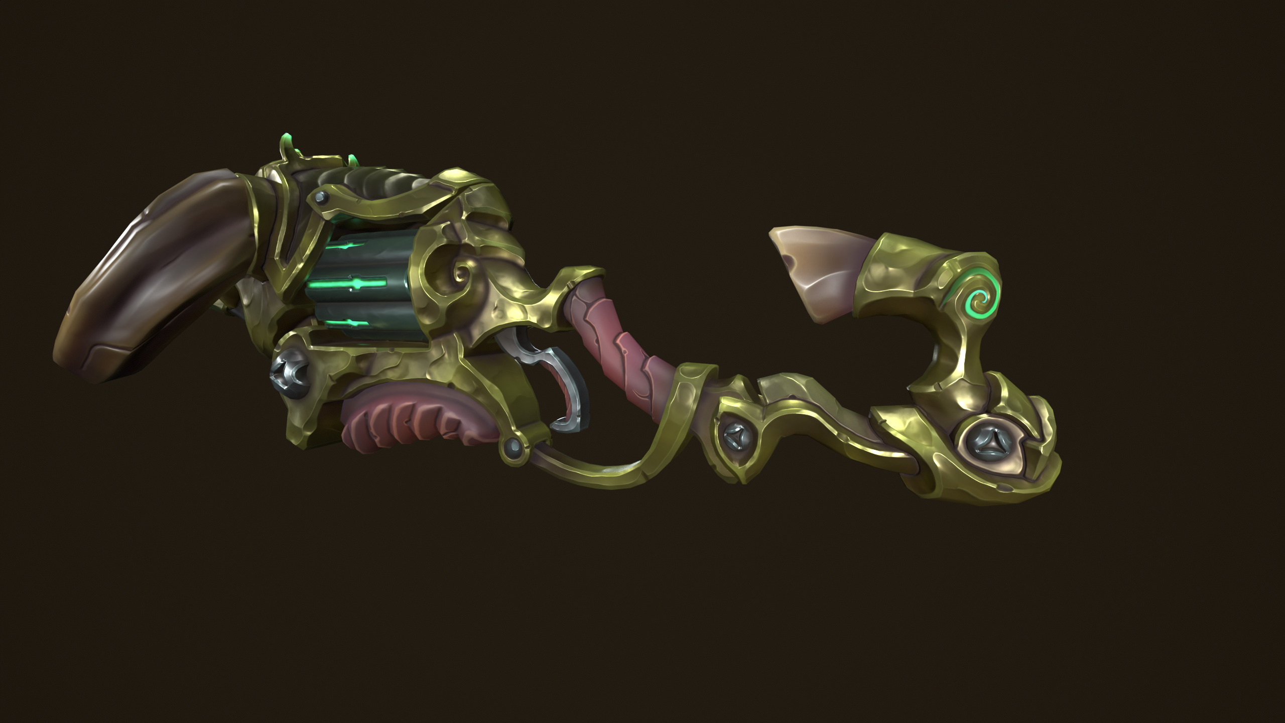 3D model Modular stylized bull rifle shotgun revolver VR / AR / low ...