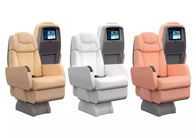 Aircraft business class seat 3D model | CGTrader