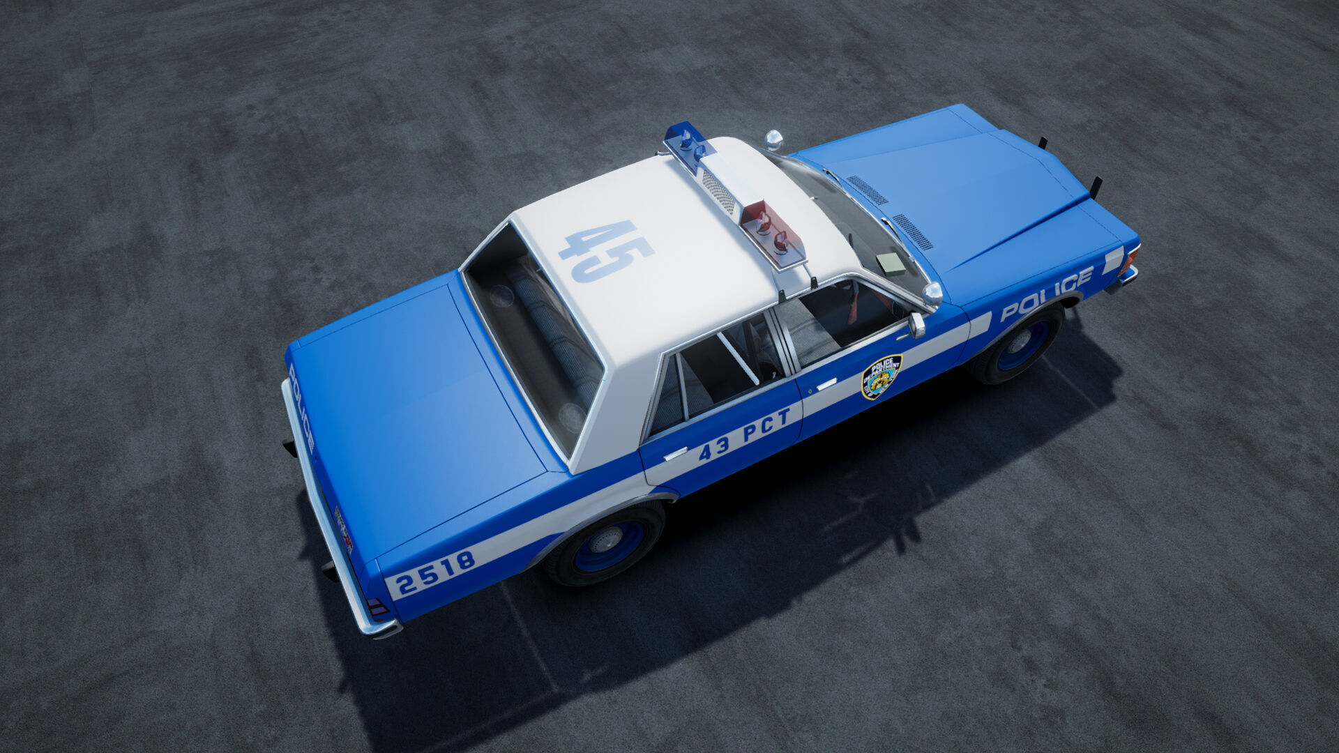 3D model 80s Police car unity asset VR / AR / low-poly | CGTrader