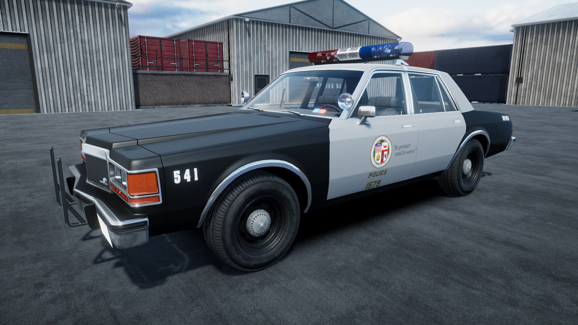 3D model 80s Police car unity asset VR / AR / low-poly | CGTrader